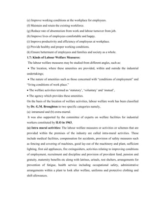 Labour welfare in india | PDF