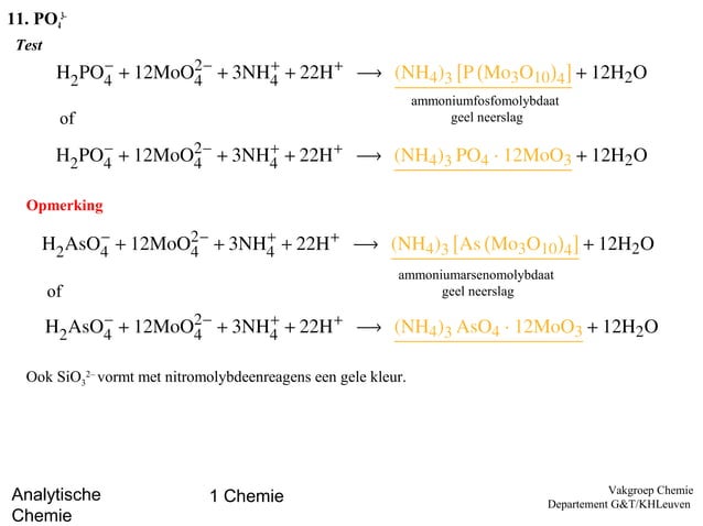 Labovoorbereiding 3 - labo kwalitatieve analytische chemie | PPT ...
