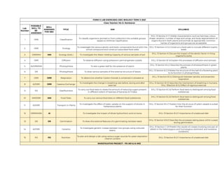LAB PLAN of CSEC Biology- list of labs and skills | PDF
