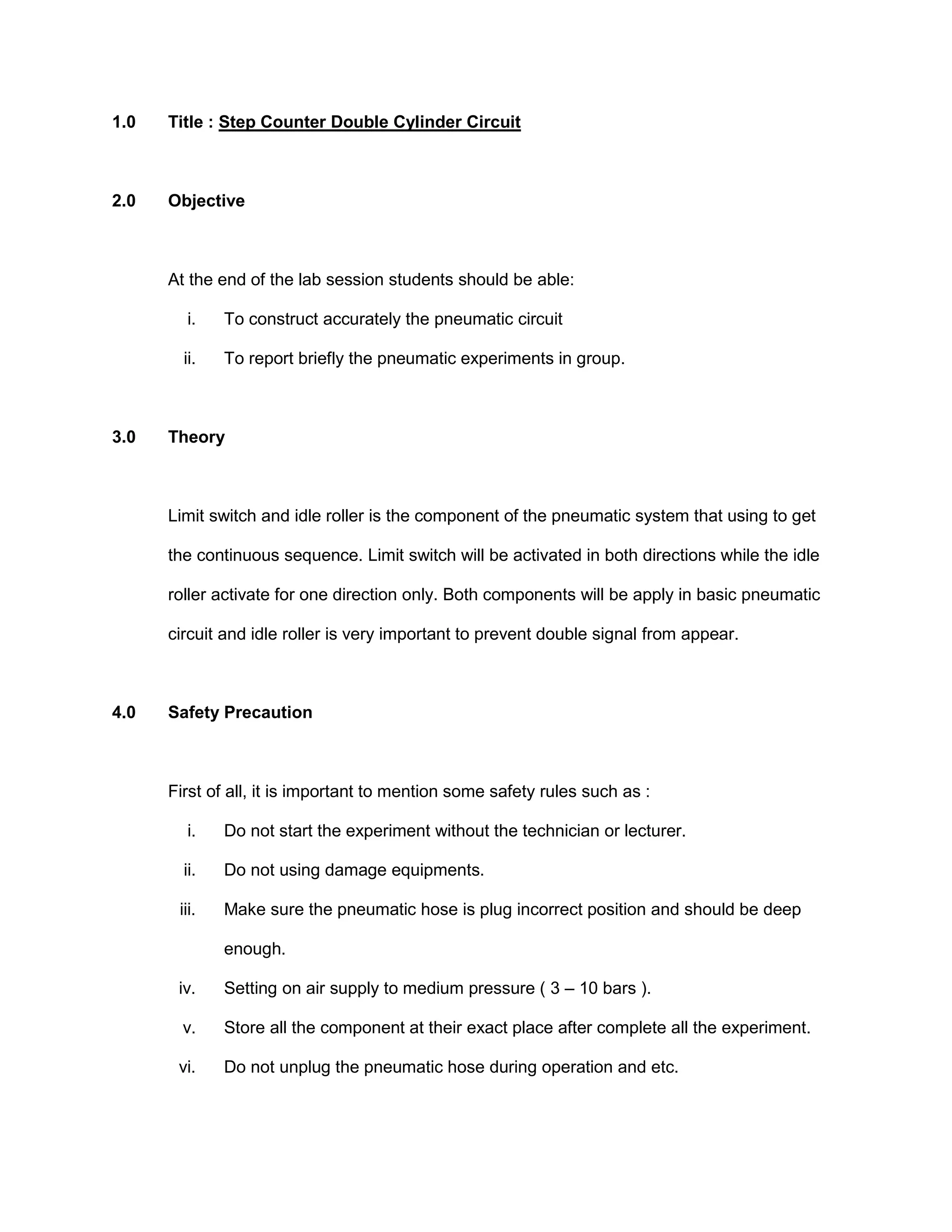 Lab pneumatic 2 | PDF