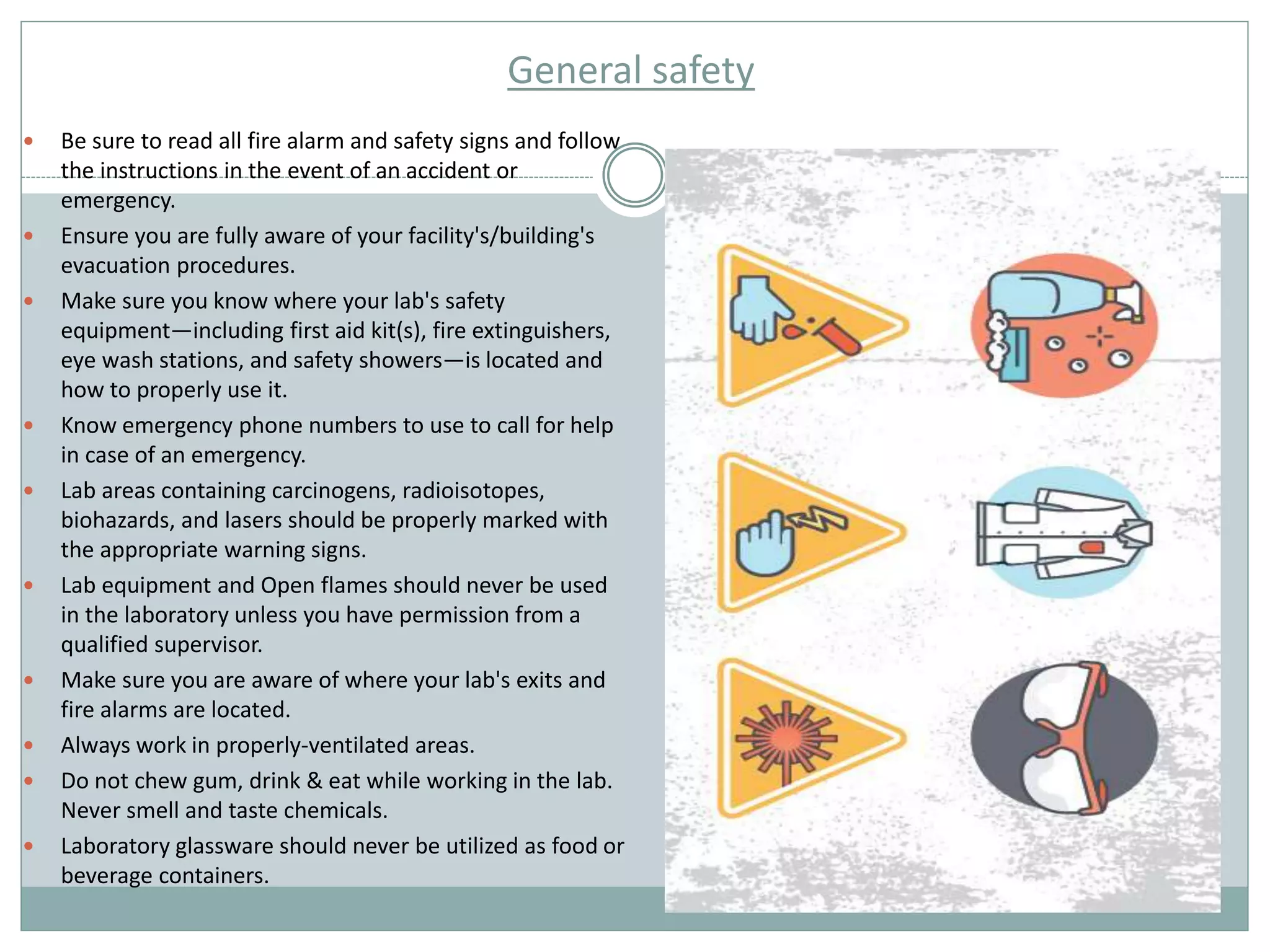 Lab policy | PPTX | First Aid | Injuries