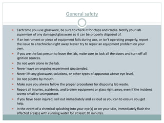 Lab policy | PPTX | First Aid | Injuries
