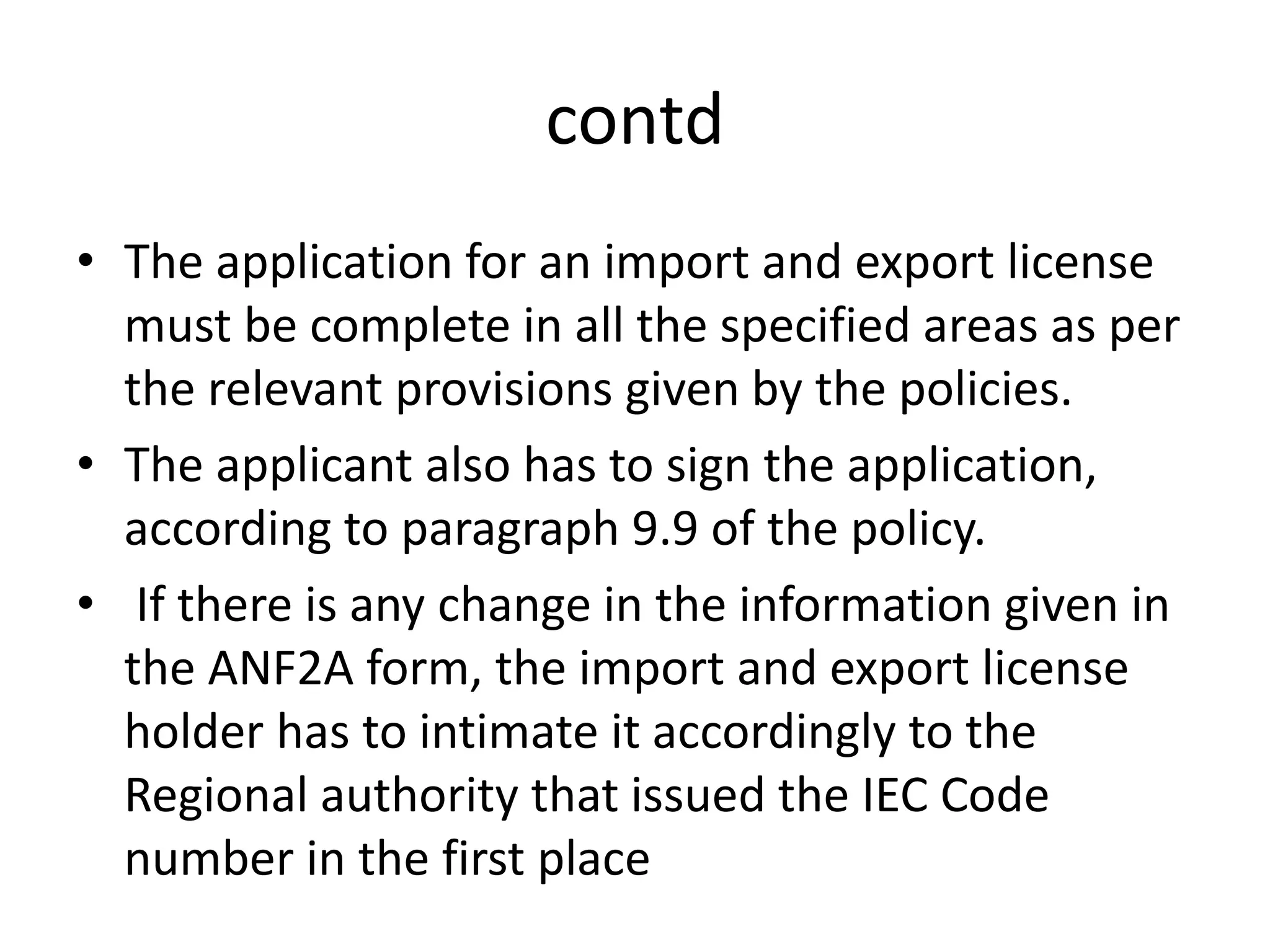 LICENCING PROCEDURE FOR EXPORT AND IMPORT | PPTX