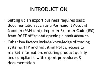 LICENCING PROCEDURE FOR EXPORT AND IMPORT | PPTX