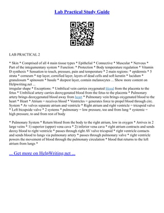 Lab Practical Study Guide | PDF