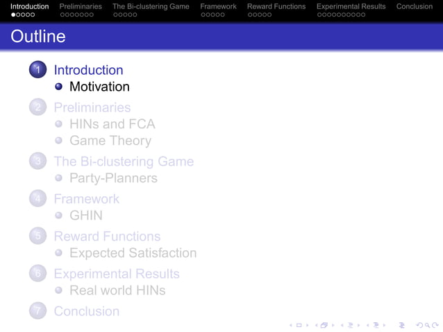 A Game Theoretic Framework For Heterogenous Information Network Clustering Ppt 7144