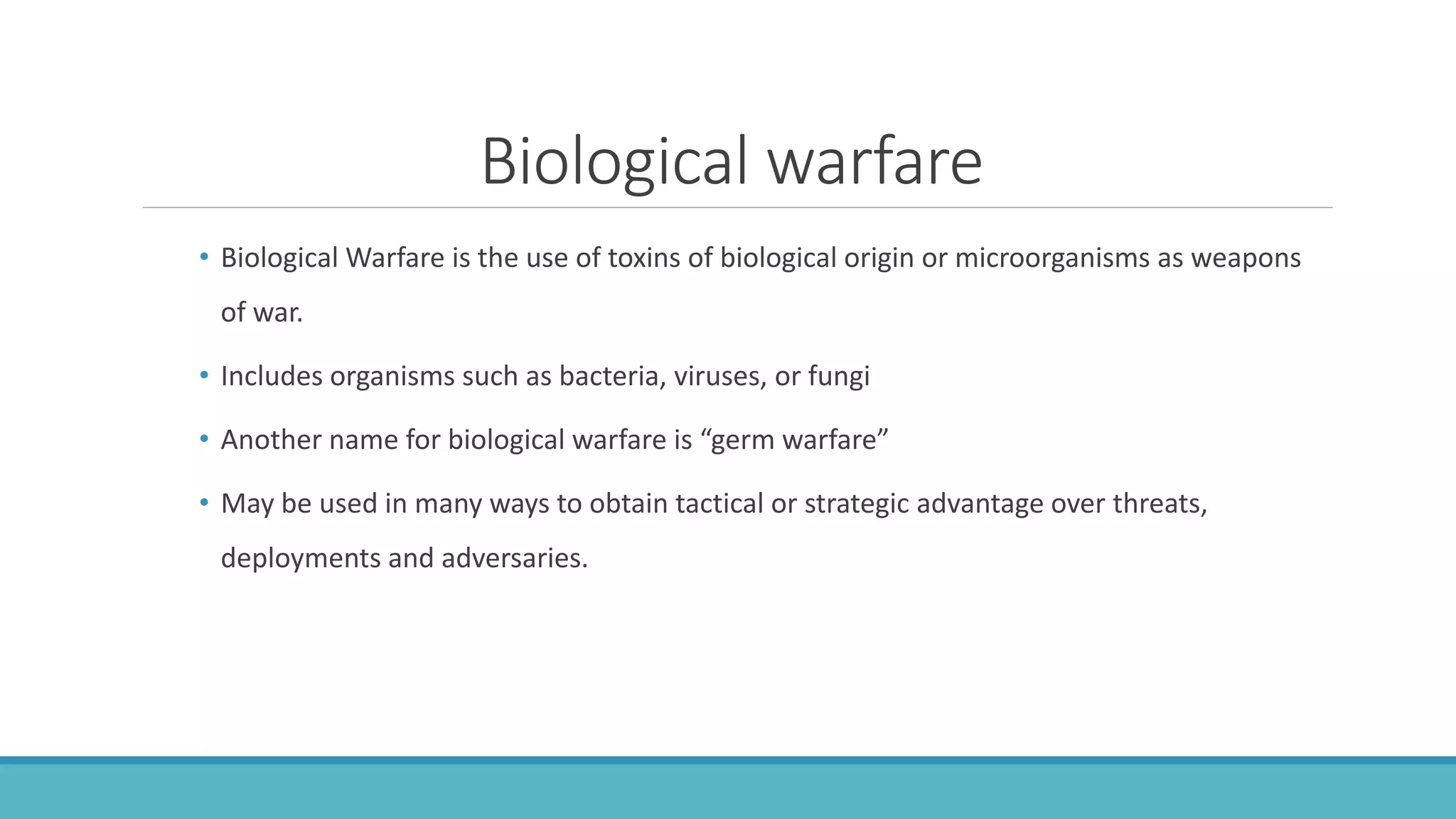 Lab presentation (bio warfare) | PPT
