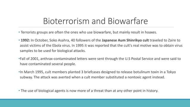 Lab presentation (bio warfare) | PPT