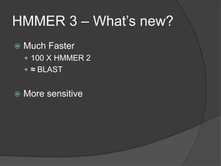 HMMER 3 & Community Profiling | PPTX