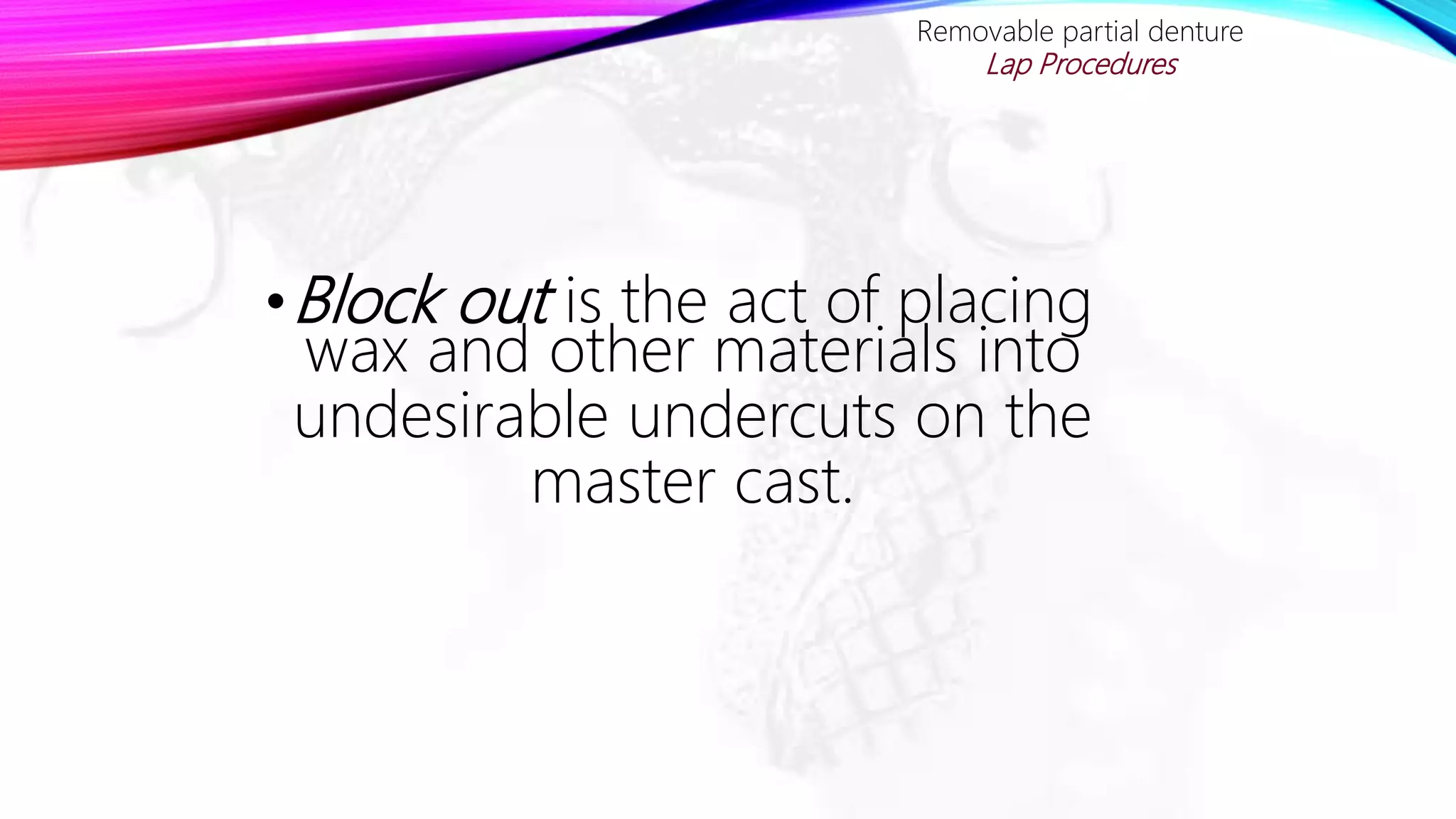 Lab steps of partial denture framework construction | PPTX