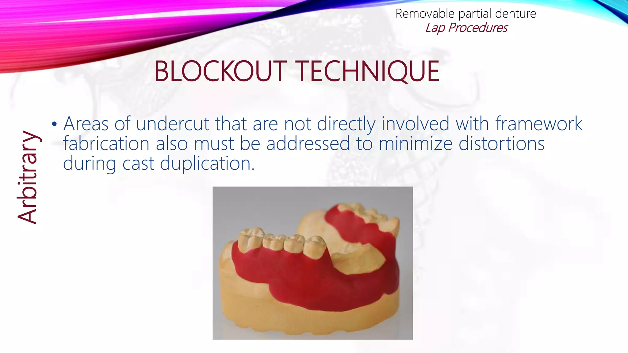 Lab steps of partial denture framework construction | PPTX