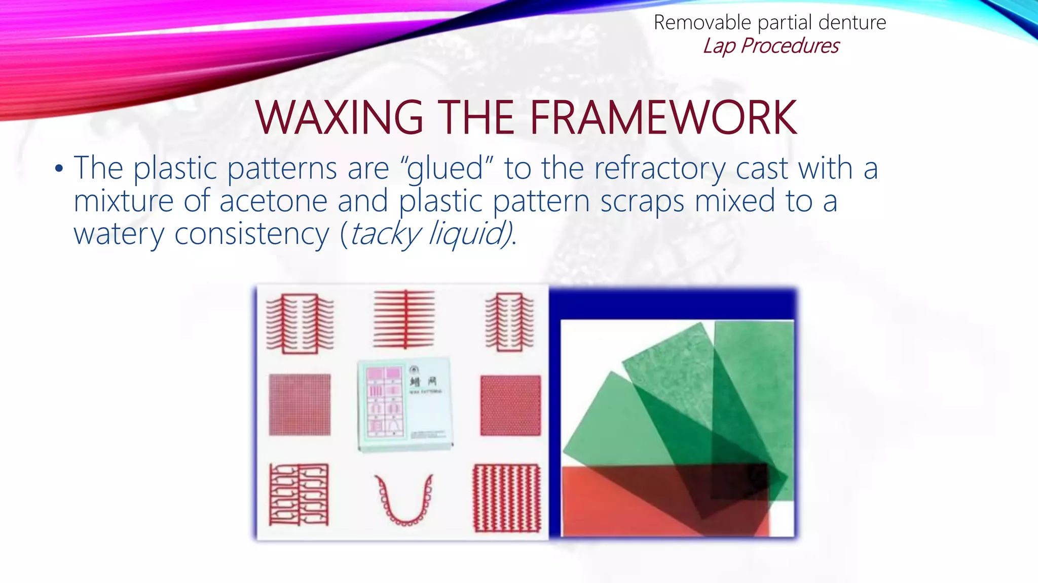 Lab steps of partial denture framework construction | PPTX