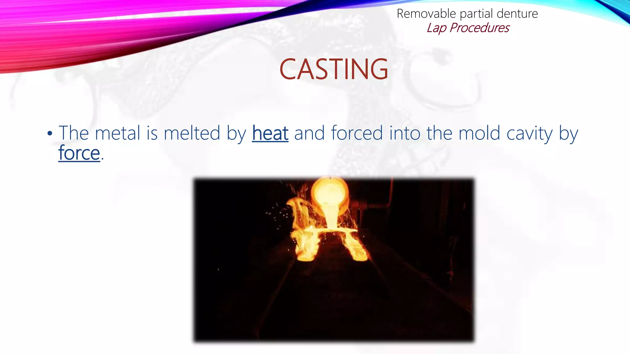 Lab steps of partial denture framework construction | PPTX