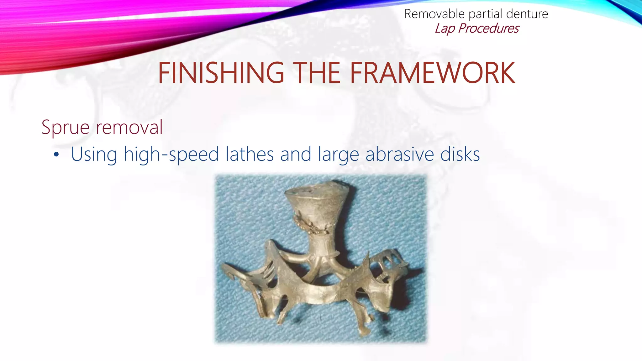 Lab steps of partial denture framework construction | PPTX