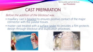 Lab steps of partial denture framework construction | PPTX