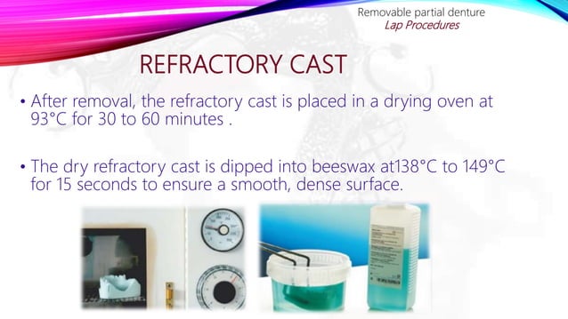 Lab steps of partial denture framework construction | PPTX