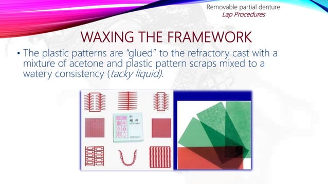 Lab steps of partial denture framework construction | PPTX