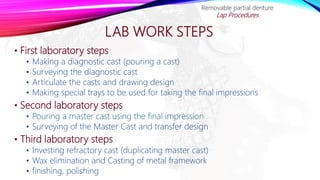 Lab steps of partial denture framework construction | PPTX