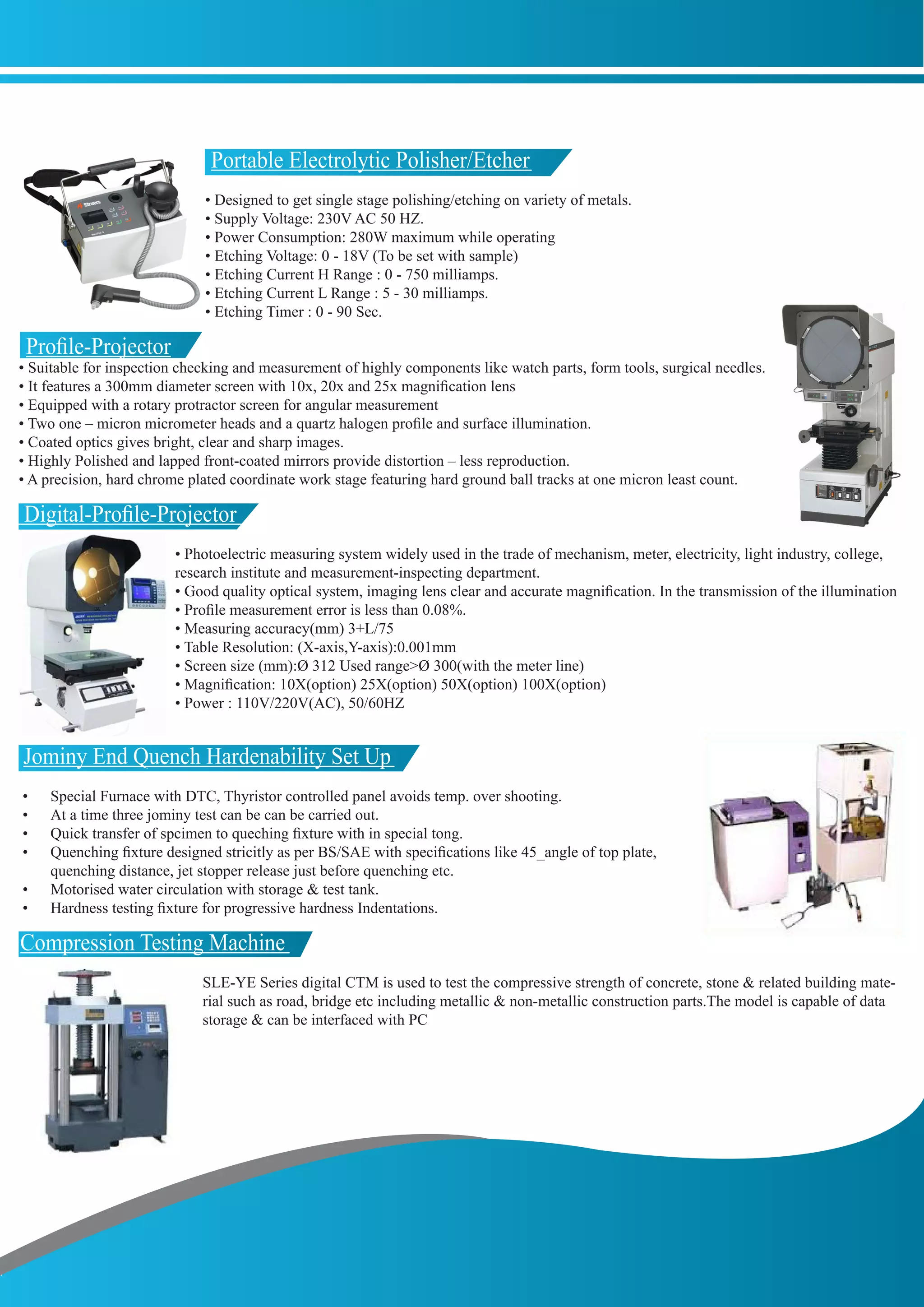 Testing/Manufacture/Lab product catalogue | PDF