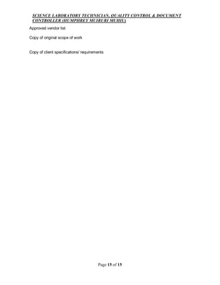 Lab&production quality control manual | PDF