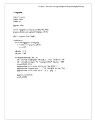 Python Lab manual program for BE First semester (all department | PDF