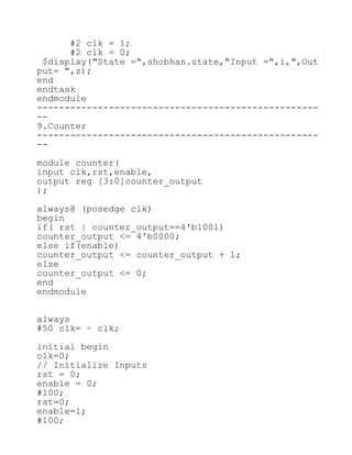 Verilog codes and testbench codes for basic digital electronic circuits ...