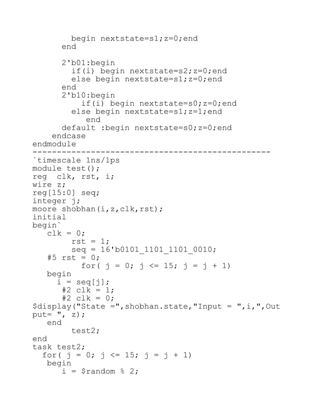 Verilog Codes And Testbench Codes For Basic Digital Electronic Circuits 2299