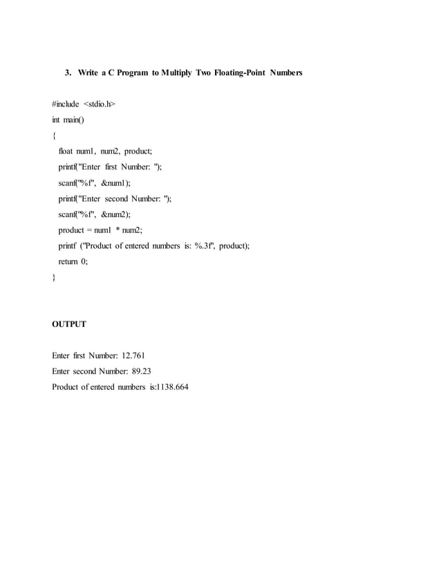 B.Com 1year Lab programs | DOCX