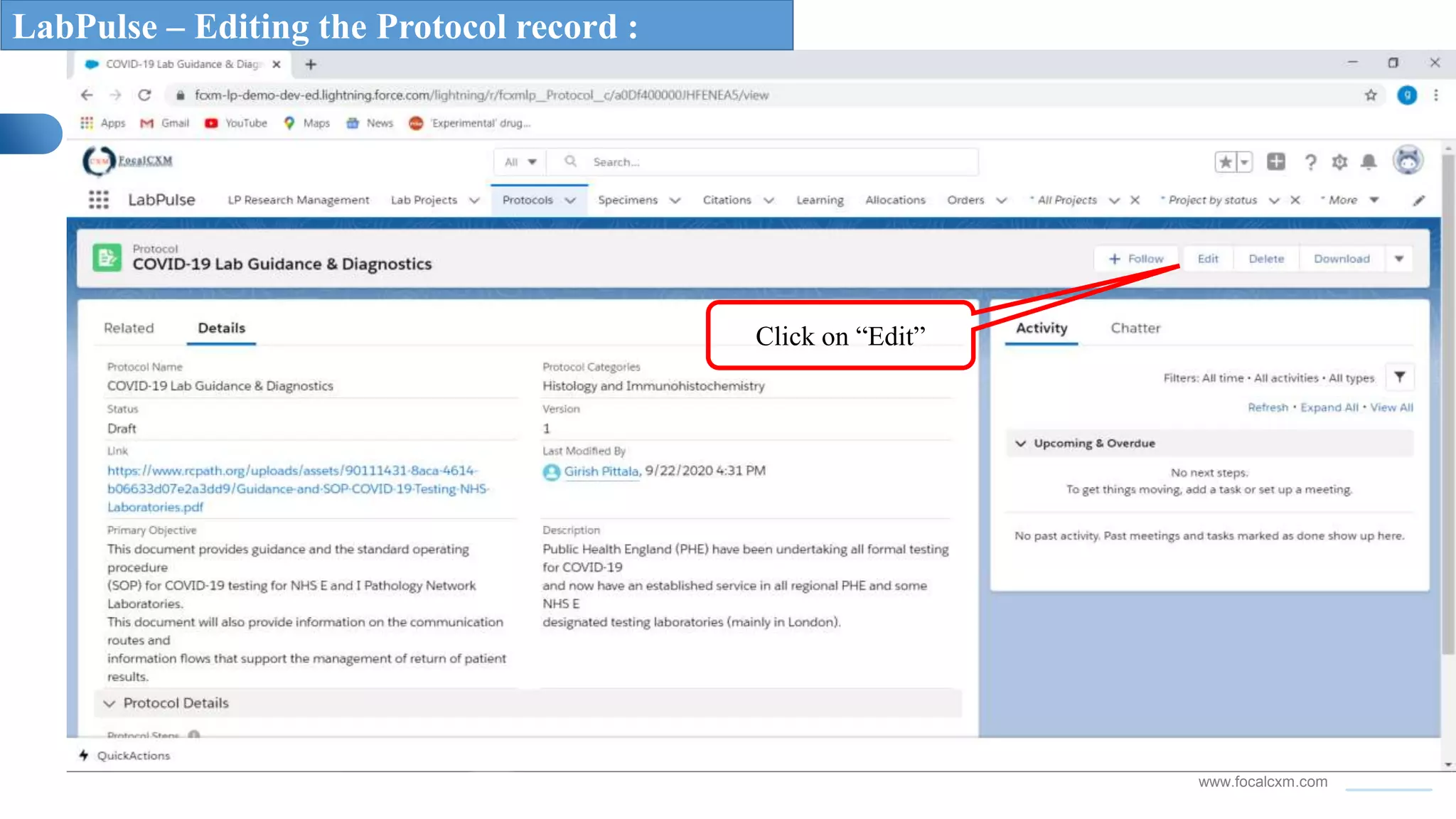 LabPulse protocol management | PPT