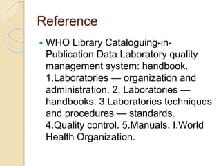 Lab qms lesson one | PPTX