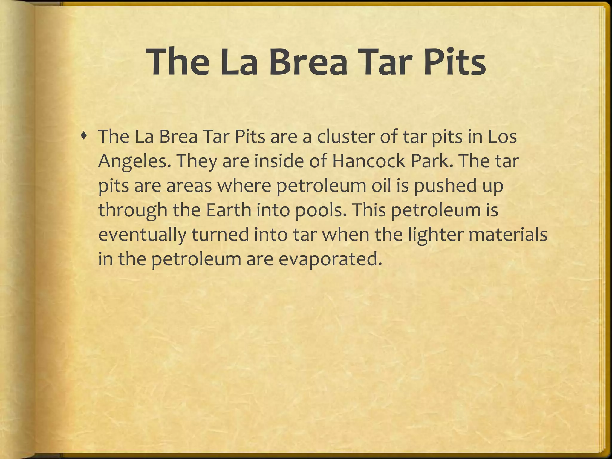 La Brea Tar Pits | PPTX