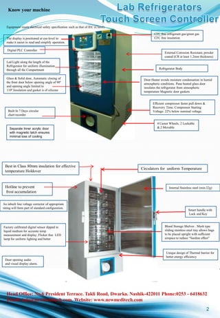 Lab refrigerator touch screen | PDF | Home Appliances | Home & Garden