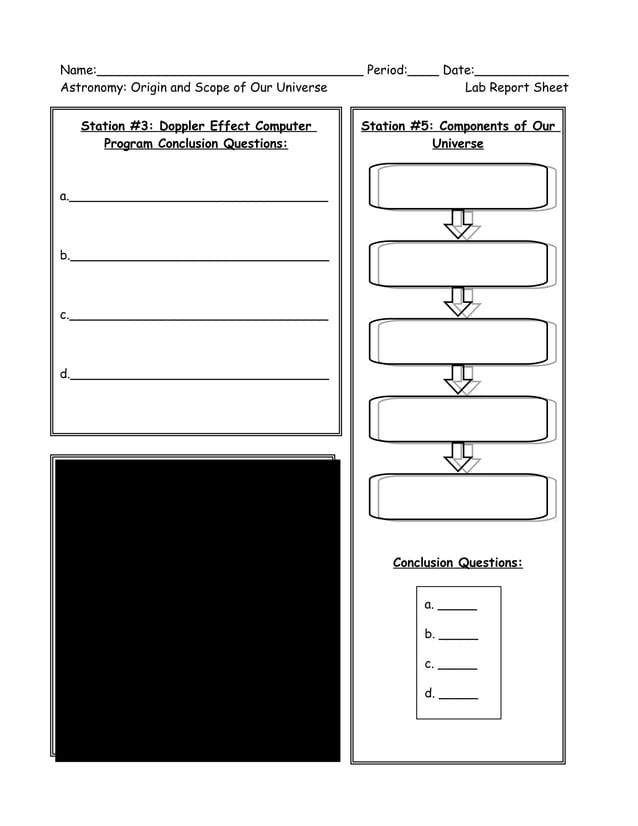Lab Report Sheet | DOC | Space and Astronomy | Science