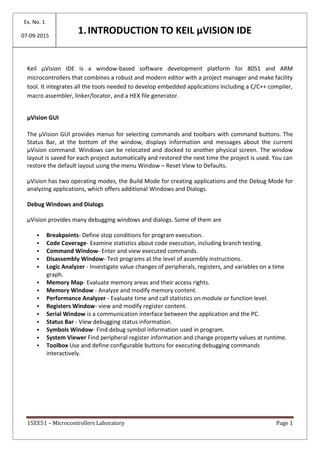 15EE51 - Microcontrollers Laboratory | PDF | Operating Systems ...