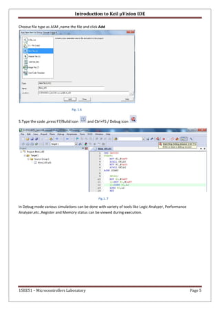 15EE51 - Microcontrollers Laboratory | PDF