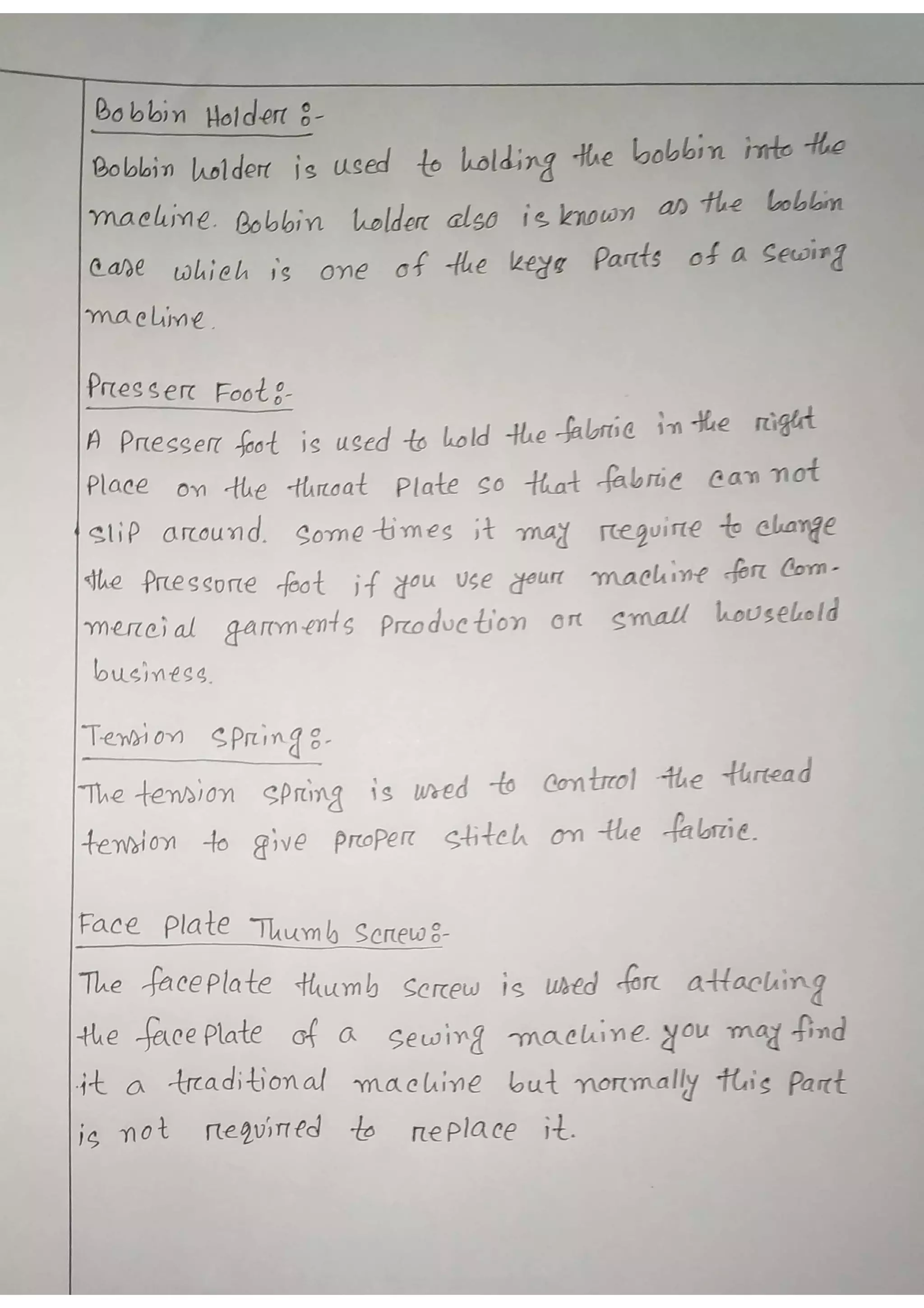 Study on different parts of a Sewing Machine | Parts of Sewing Machine ...