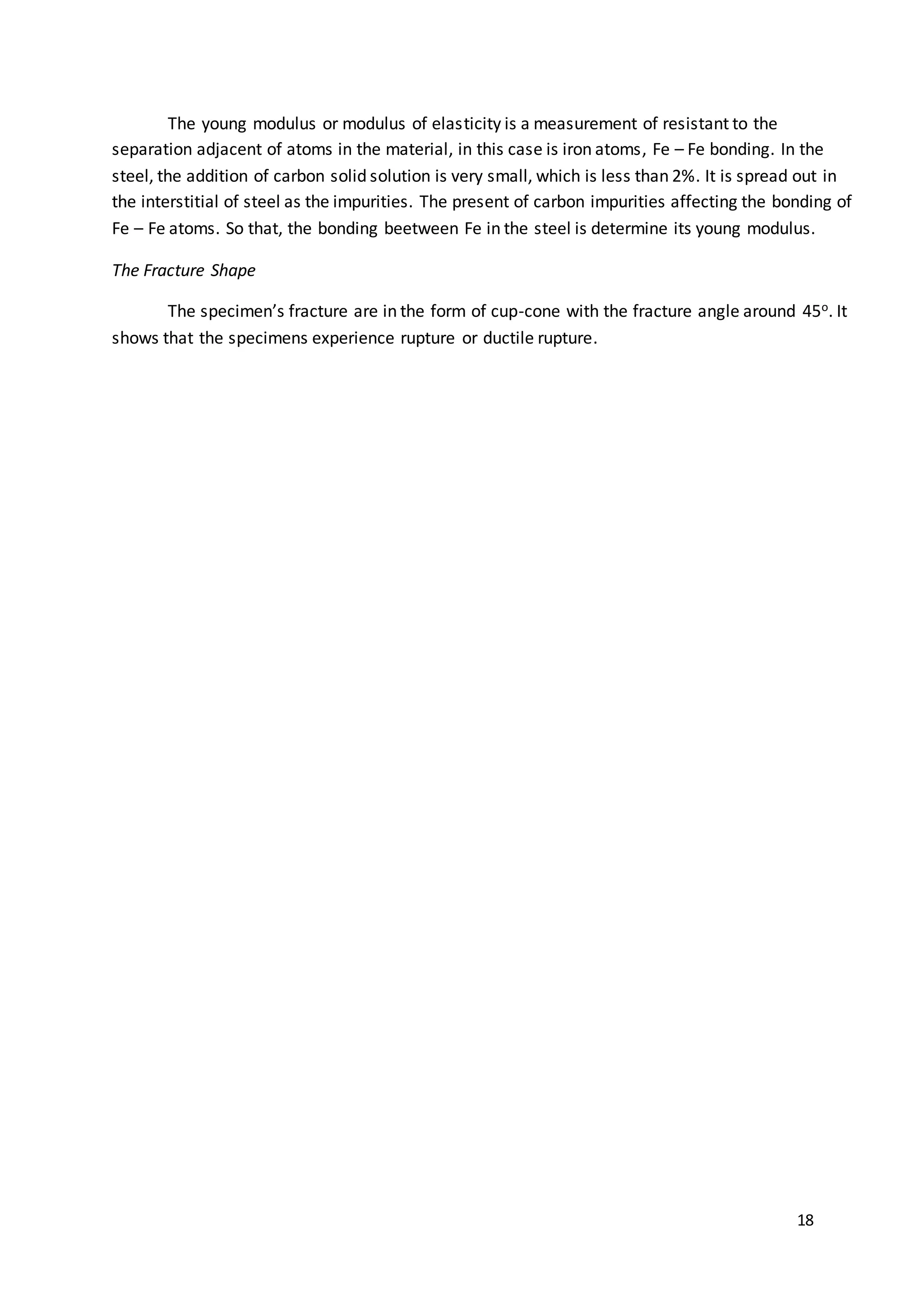 Lab report engineering materials lab - tensile test | DOCX
