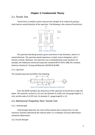 Lab report engineering materials lab - tensile test | DOCX