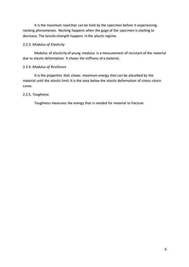 Lab report engineering materials lab - tensile test | DOCX | Physics ...