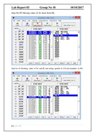 IMPLEMENTING ARITHMETIC INSTRUCTIONS IN EMU 8086 | DOCX