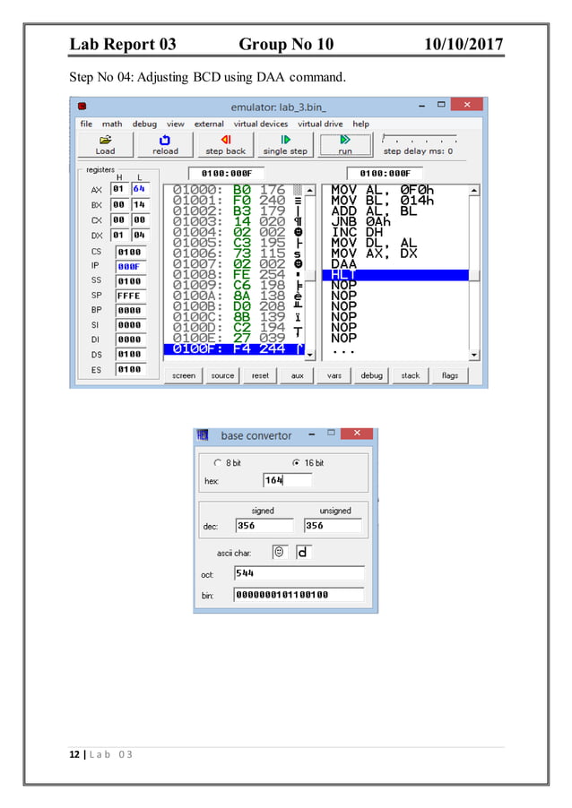 Implementing Arithmetic Instructions In Emu 8086