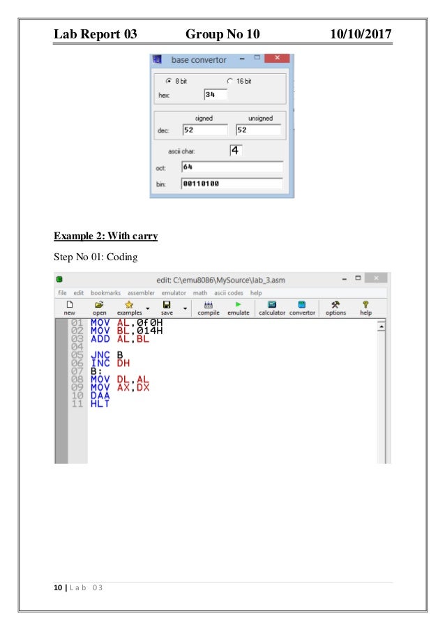 Implementing Arithmetic Instructions In Emu 8086 4210