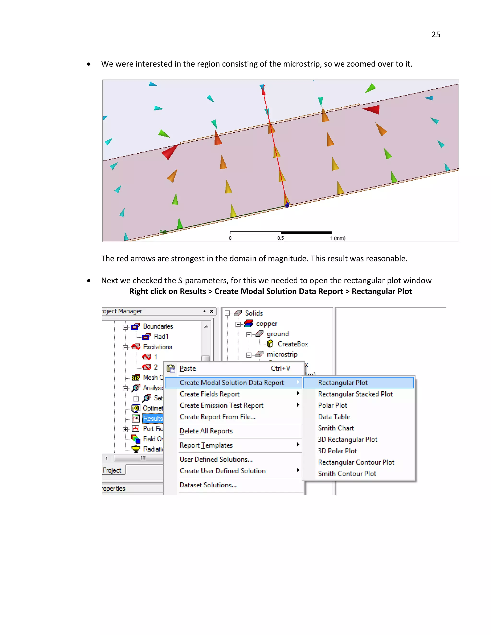 Microstrip Transmission line On HFSS , all reports S parameters ...