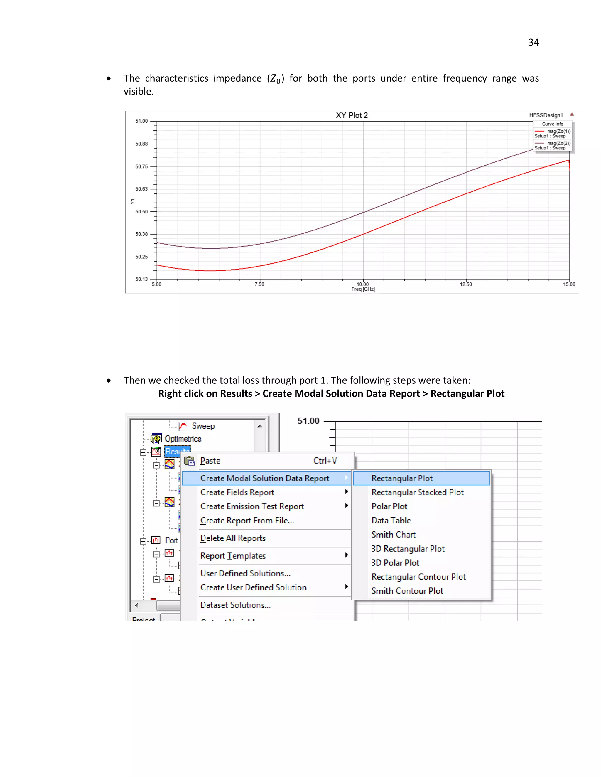 Microstrip Transmission line On HFSS , all reports S parameters ...