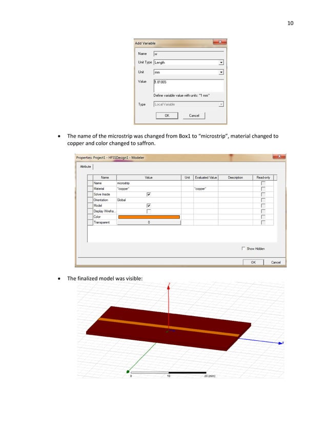 Microstrip Transmission line On HFSS , all reports S parameters , impedance , electric vector ...