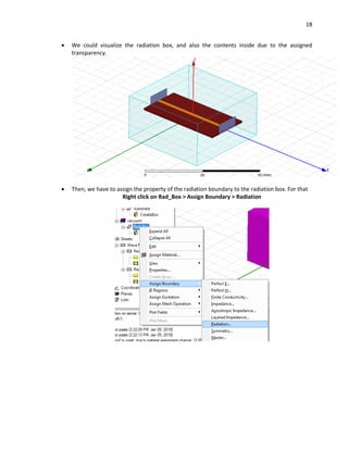Microstrip Transmission line On HFSS , all reports S parameters , impedance , electric vector ...