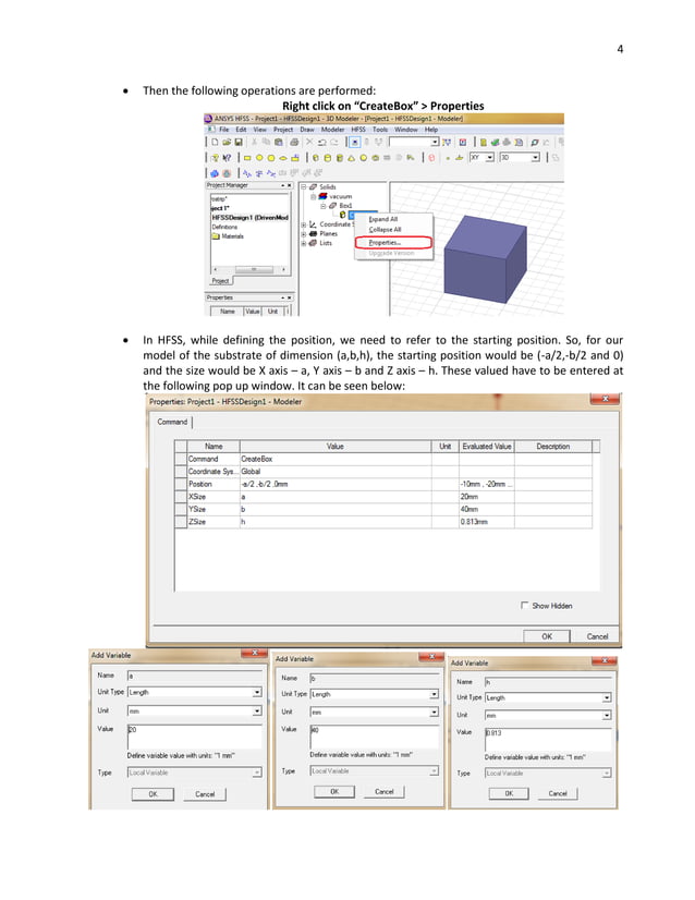 Microstrip Transmission line On HFSS , all reports S parameters , impedance , electric vector ...