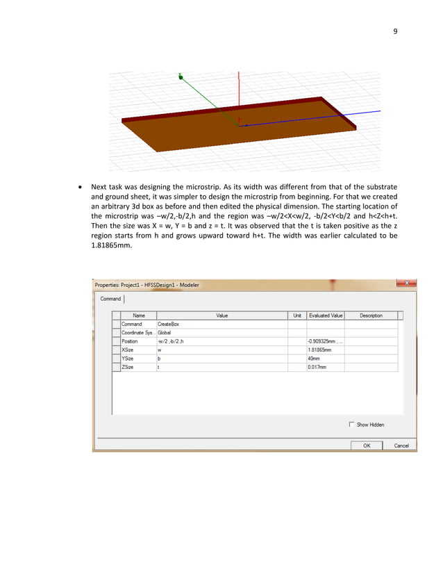 Microstrip Transmission line On HFSS , all reports S parameters , impedance , electric vector ...