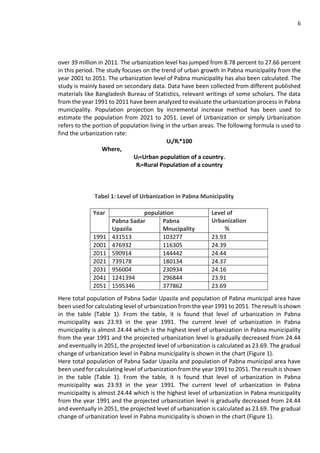 A Study of Urban Area Plan for Pabna Municipality | PDF