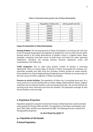 A Study of Urban Area Plan for Pabna Municipality | PDF